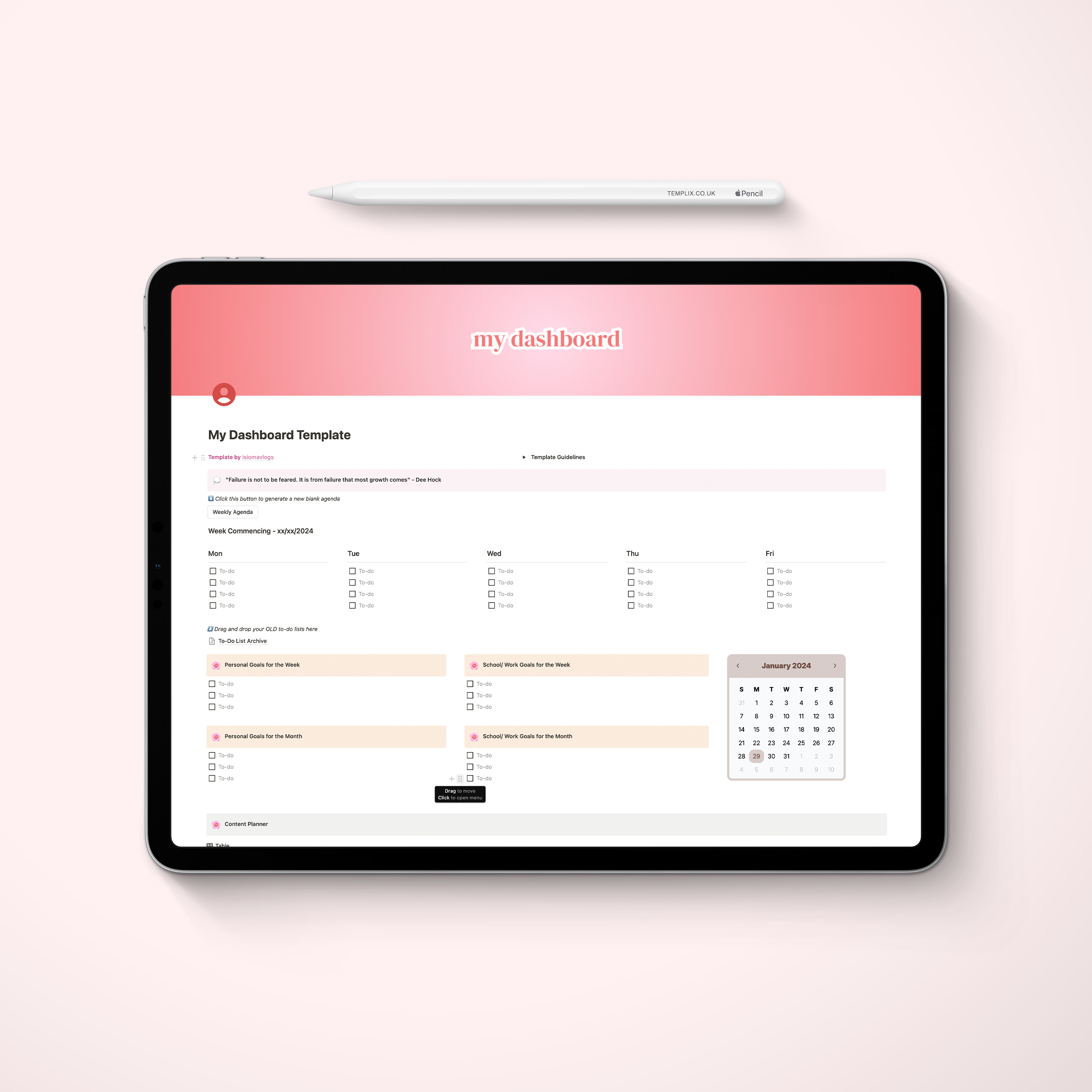 Notion Dashboard Template– templix