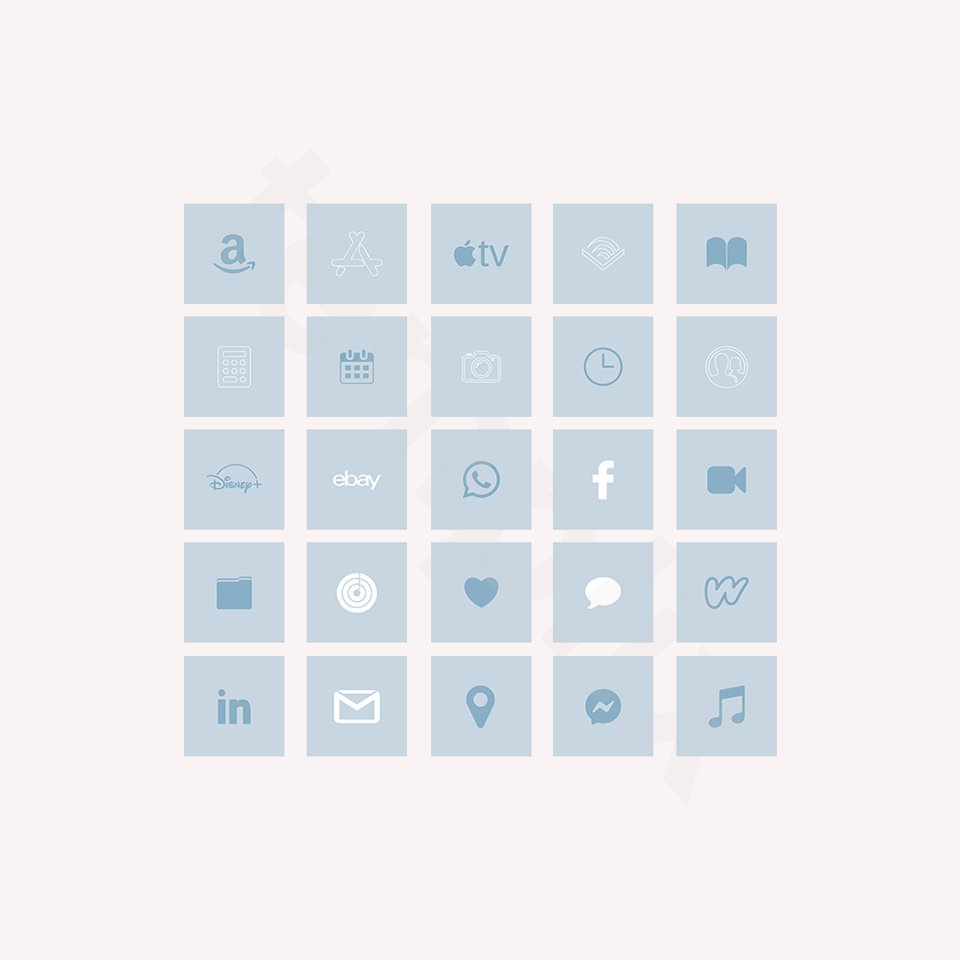 Pastel Blue Icon Pack– templix studio