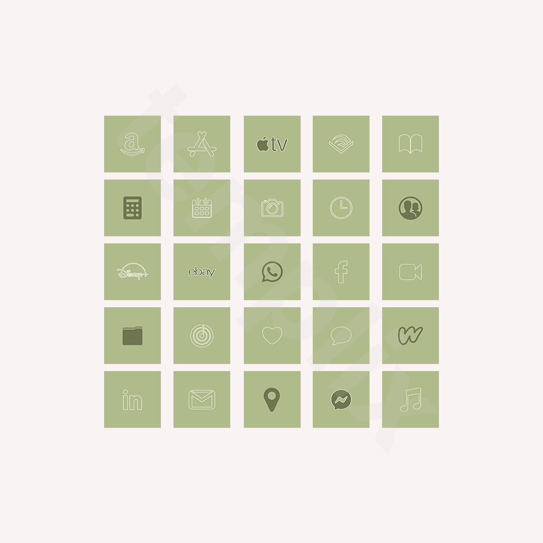 Sage Green Icon Pack– templix